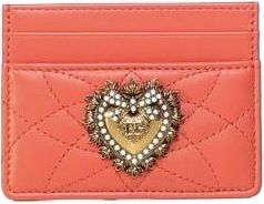Dolce & Gabbana Femme, Accessoires, Orange, Taille: ONE Size Devotion Card Holder