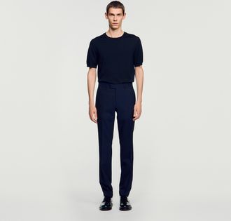 Sandro Pantalon de costume en laine