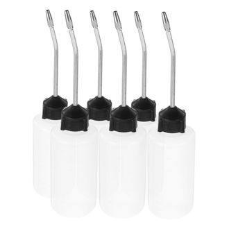PartyKindom 6 Stück Teiliges Nähmaschinen Ölspender Kunststoff Quetschflasche mit Langem Eisenausguss Präzise Schmierung für Haushalts und Industrienähmaschinen L
