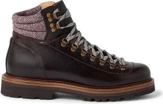 Brunello Cucinelli Homme, Sport, Brun, Taille: 43 EU Bottines à chevrons avec empiècement