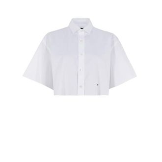 HommeGirls kurzes Baumwollhemd in Weiß