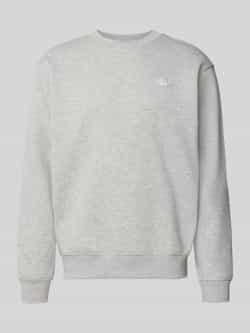New Balance Sweatshirt mit Rundhalsausschnitt und Label-Stitching