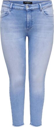 Only Carmakoma Only Carmakoma Damen Carwilly Reg Sk ANK Rw Rea4348 Noos Skinny Jeans, Light Blue Denim, 52W x 32L