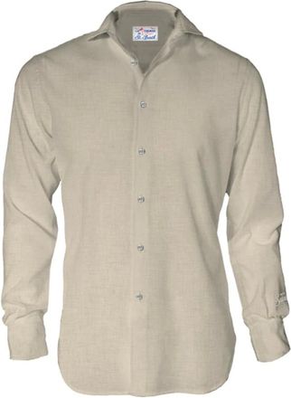 MC2 Saint Barth Homme, Chemises, Beige, Taille: S Chemise en lin pour homme avec col fran&ccedil;ais