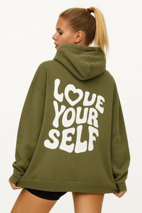 Worldclassca Hoodie Worldclassca Oversized LOVE SELF Hoodie Kapuzenpullover Sweatshirt