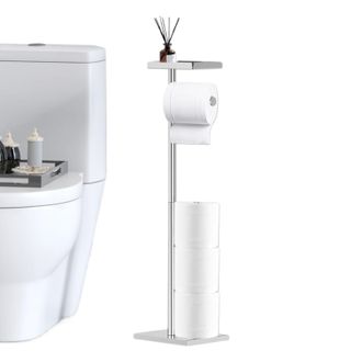 Generic Stehende Toilettenpapierhalter - 4 Rollen Edelstahl Tissue Organizer mit Toilettenpapieraufbewahrung, Spender f&uuml;r Badezimmer Wohnzimmer Schlafzimmer H