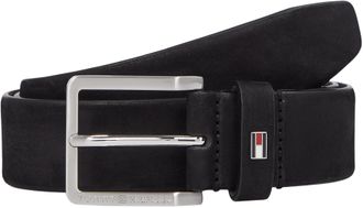 Tommy Hilfiger Herren Gürtel Oliver Nubuck 3,5 cm Ledergürtel, Schwarz (Black), 100 cm