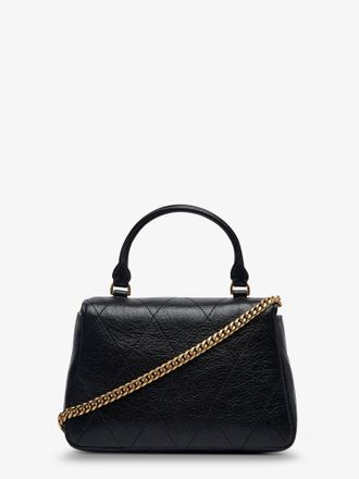 Tory Burch Womens Crossbody Bag Charlie Quilted Leather Black Shoulder