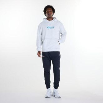 New Balance Homme NYC Marathon Athletics French Terry Graphic Hoodie en Gris, Coton Fleece, Taille M