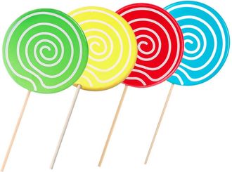 Aboofan 4st&uuml;cke Gef&auml;lschtes Lollipop Modell Harz Und Lollipop Requisite Foto Requisiten Cosplay Karnevalsparty Dekoration Weihnachtsparty Ornament