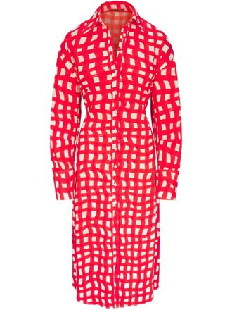 Simon Miller robe mi-longue &agrave; carreaux vichy - Rouge