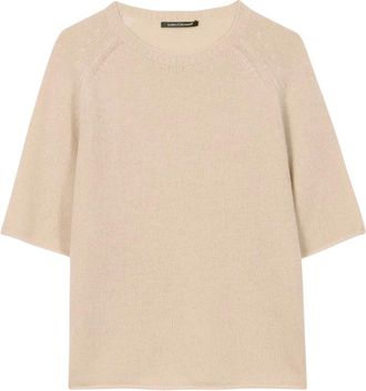 Luisa Cerano Femme, Pulls, Beige, Taille: 44 FR Pull en m&eacute;lange de cachemire