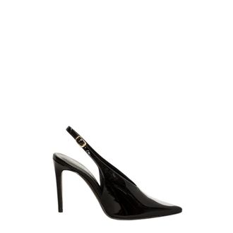 Guglielmo Rotta Schwarze Slingback-Sandalen aus Lackleder - - Shoes - Damen - Schwarzk - 39 EU