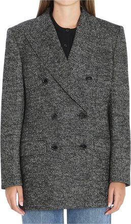 Dolce & Gabbana Femme, Vestes, Gris, Taille: 34 FR Veste &agrave; chevrons crois&eacute;e