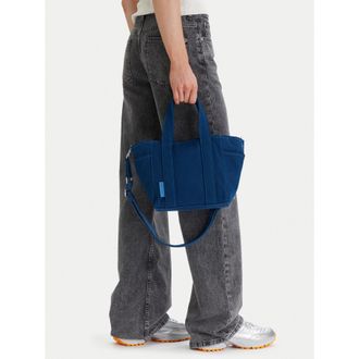 Calvin Klein Handtasche Calvin Klein Webbing Strap Canvas Small Tote LV04F3384G Blau