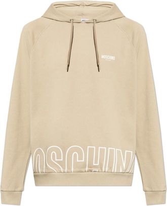 Moschino Homme, Sweatshirts et sweats &agrave; capuche, Beige, Taille: L Sweat &agrave; capuche