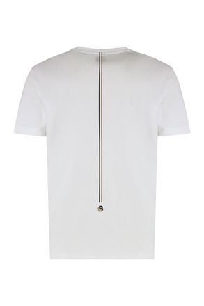 HUGO BOSS Mens Crew Neck T-Shirt Technical Fabric White Polyester T-Shirts And Polos