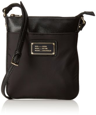 Guess Guess Damen Florencia Crossbody Tourist handtaschen, Schwarz (Nero)