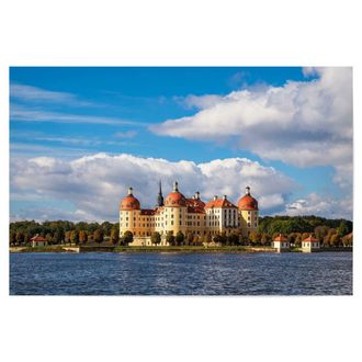 artboxONE Poster 30x20 cm Natur Schloss Moritzburg in Sachsen - Bild moritzburg Baum gebäude