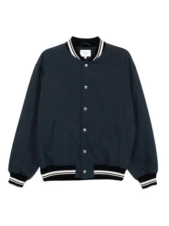 Maison Kitsuné veste bomber à bandes contrastantes - Bleu