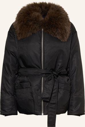 Stand Studio Stand Studio Blouson Celeste Mit Abnehmbarem Kunstfell-Kragen schwarz