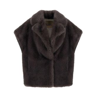 Herno Pullover mit Reverskragen und kurzen &Auml;rmeln - - Jackets - Damen - Grau - M