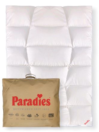 Paradies warme Daunendecke 155x220 cm - Safina 100-100% G&auml;nsedaunen Winterdecke, Premium Daunendecke mit extra weichem Bezug
