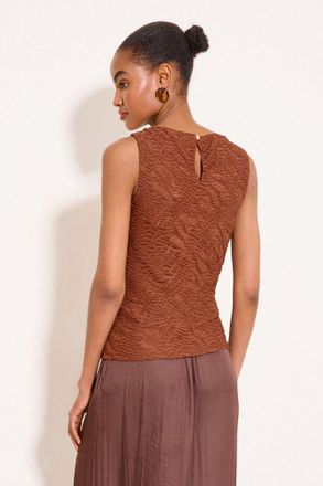Lipsy Blusentop Lipsy strukturiertes Oberteil mit Metalldetails (1-tlg)