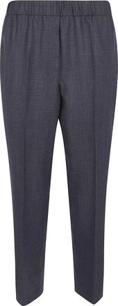 PESERICO Femme, Pantalons, Gris, Taille: 36 FR Pantalon en Toile Jaspe de Laine