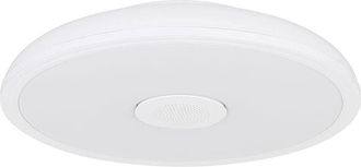 Globo Lighting RGB LED Deckenleuchte Fernbedienung Deckenlampe K&uuml;che LED Lautsprecher Leuchte warm-kaltwei&szlig;, mit Farbewechsel dimmbar, 1x 18W 1100lm 3000-6500K, DxH 