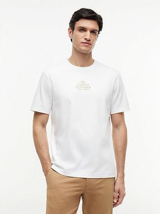 Tommy Hilfiger T-shirt en maille interlock &agrave; logo brod&eacute;