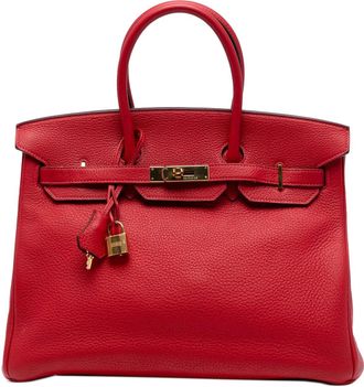 Hermès Crossbody Bags - Togo Birkin Retourne 35 - Gr. unisize - in Rot - für Damen