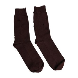 Dolce & Gabbana Luxus Logo Mid Calf Baumwollsocken - - Underwear - Herren - Braun - ONE SIZE