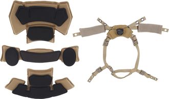 Generic MasYosh Helm-Skala-Aufh&auml;ngungssystem, Verstellbarer mit Futterpolster-Set und Kinnriemen-Modifikationen, f&uuml;r ACH Mich Wendy FMA EXF-Helme (Schlammschw