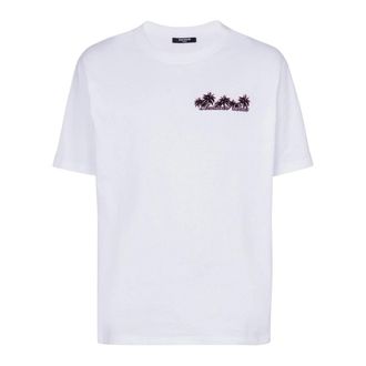 Balmain Club Signature bedrucktes T-Shirt - - Tops - Herren - Wei&szlig; - XL