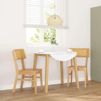 vidaXL Vidaxl - Chaises &agrave; manger 2 pcs bois massif caoutchouc