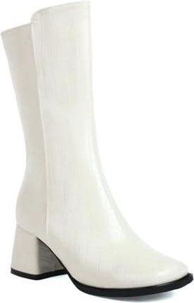 Generic Bottines courtes &agrave; motif &eacute;cossais pour femme avec fermeture &eacute;clair et bout rond, blanc, 39.5 EU