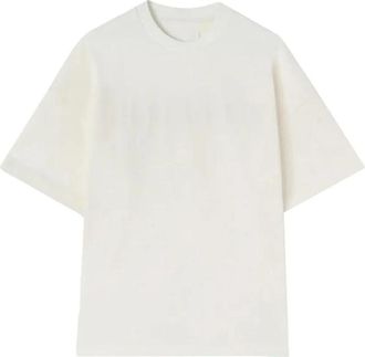 Jil Sander Homme, Tops, Blanc, Taille: XL T-Shirt Oversize &agrave; Logo