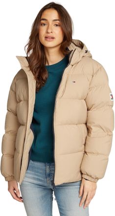 Tommy Jeans Herren Pufferjacke Essential Down Jacket Warm, Beige (Gentle Gold), XXL