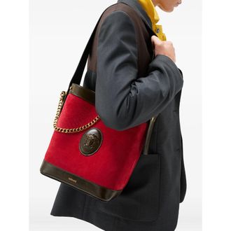 Versace Pivot Bucket Bag - Red