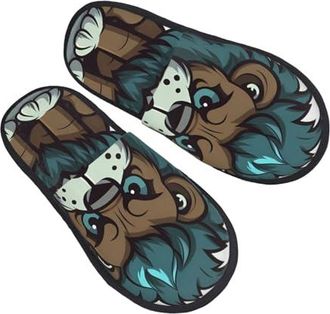 Generic Slippers Lion Mignon Antidérapantes Pantoufles Confortable Pantoufles En Coton Pour Voyage De Camping Automne L