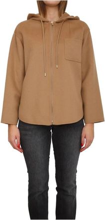Max Mara Femme, Sweatshirts et sweats &agrave; capuche, Brun, Taille: 36 FR Giaccone