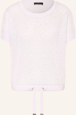 Monari Monari Strickshirt Mit Schmucksteinen weiss