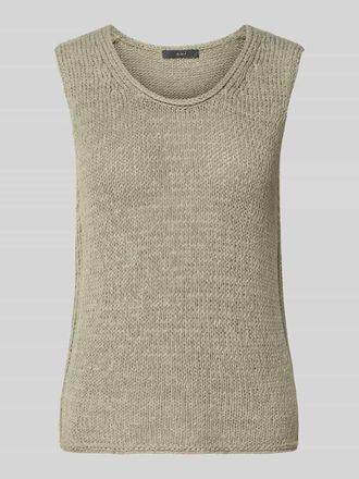 Oui Stricktop aus Baumwoll-Mix mit Rundhalsausschnitt