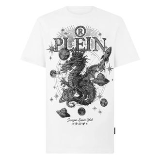 Philipp Plein Homme, Tops, Blanc, Taille: S T-Chemises