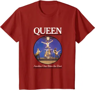 Queen Damen T-Shirt Ein anderer bei&szlig;t den Staub Schwarz Kurzarm Klassische Passform Crew-Ausschnitt Small EU 39