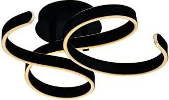 Trio Leuchten LED Deckenleuchte Francis 671310142, Metall Schwarz matt, inkl. 42 Watt LED, Switch Dimmer