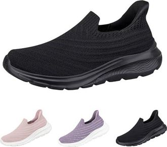 Generic Chaussures de marche orthop&eacute;diques pour femme - Baskets &agrave; enfiler avec soutien de la vo&ucirc;te plantaire - Baskets d&eacute;contract&eacute;es en maille respirante - Ch