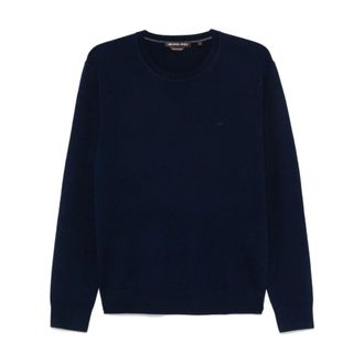 Michael Kors Pull en Laine M&eacute;rinos Bleu - Homme - Pulls - Bleu - Taille: XL