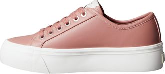 Calvin Klein Damen Vulc Flatf Lace Up LTH Ck Yw0Yw01932 Low Top, PINK (Blush/Marshmellow), 40 EU
